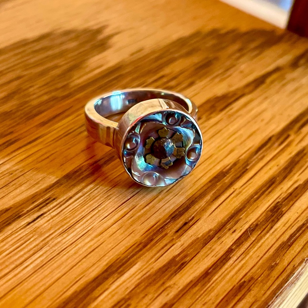 Unique Sterling Silver Ring - Gem
